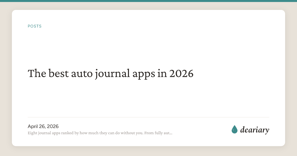 The best auto journal apps in 2026